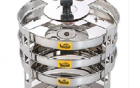 Stainless Steel Khaman Dhokla Making Stand / Steamer (3 to 4 Plates ...